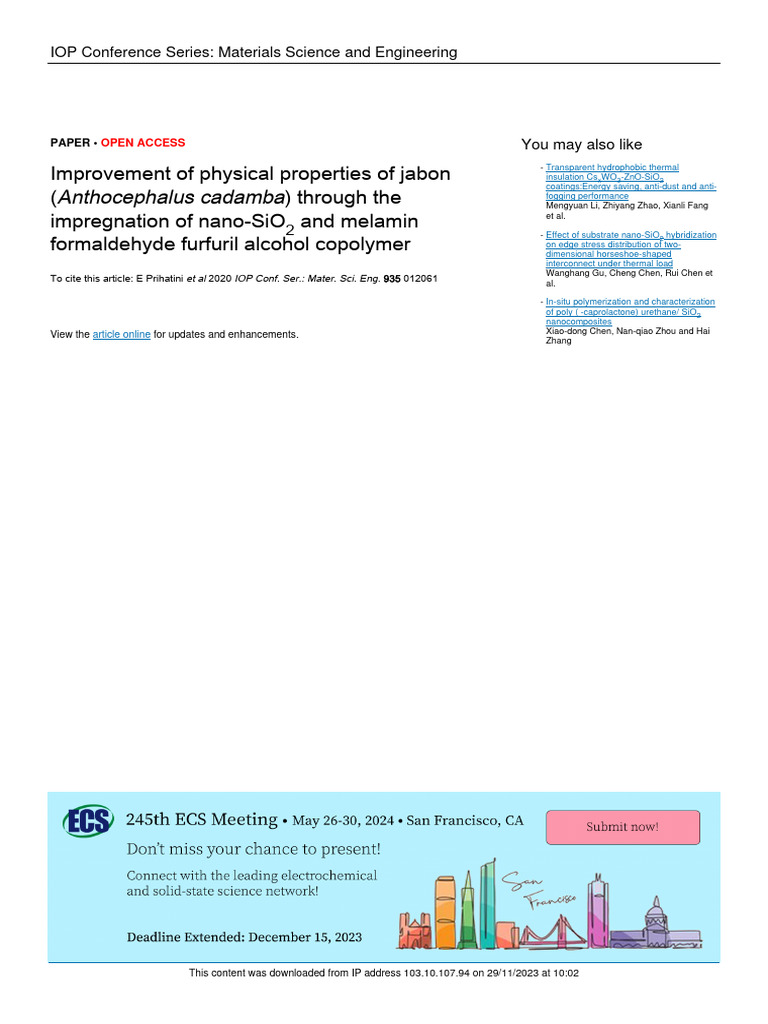2 - of Physical Properties of Jabon (Anthocephalus Cadamba) Through The ...