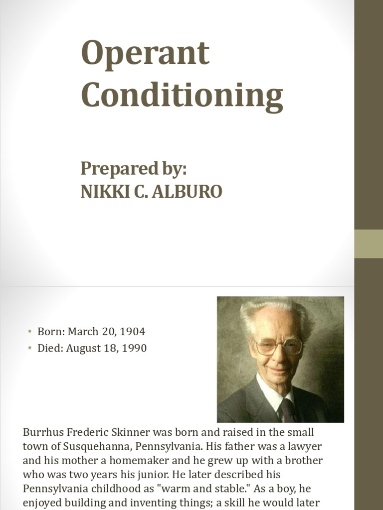 Operant Conditoning 1 | PDF | Reinforcement | Psychological Concepts