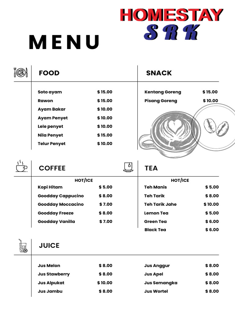 White and White Minimalist Coffee Cafe Menu | PDF
