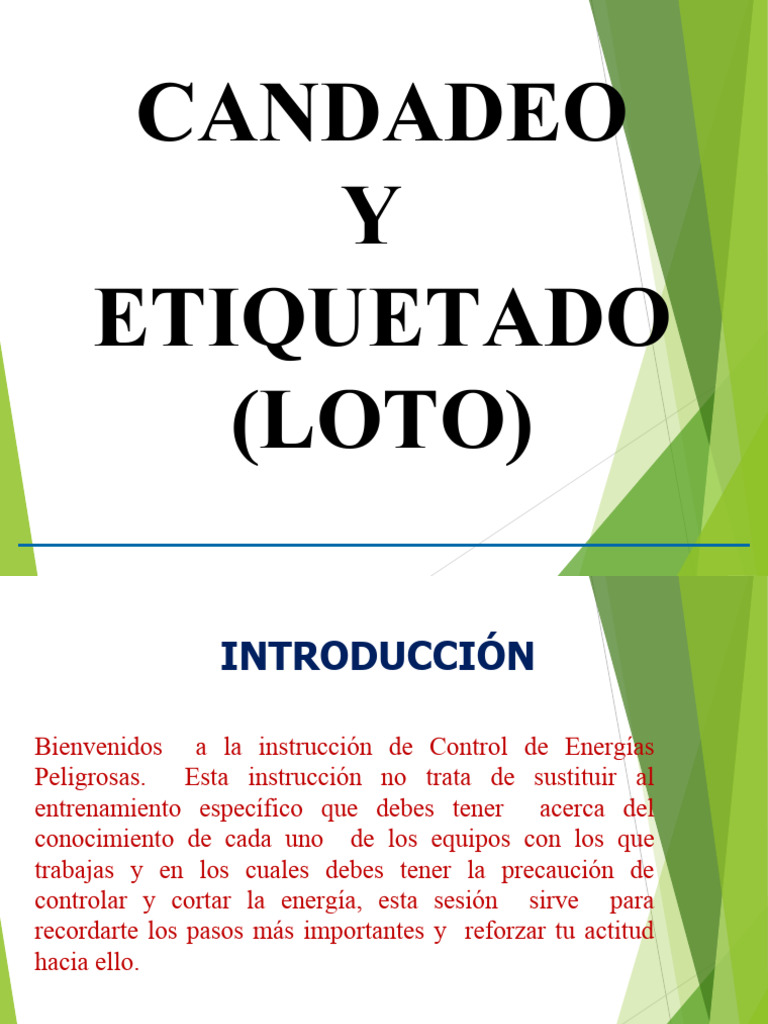 Candadeo y Etiquetado | PDF | Ingenieria Eléctrica | Cambiar