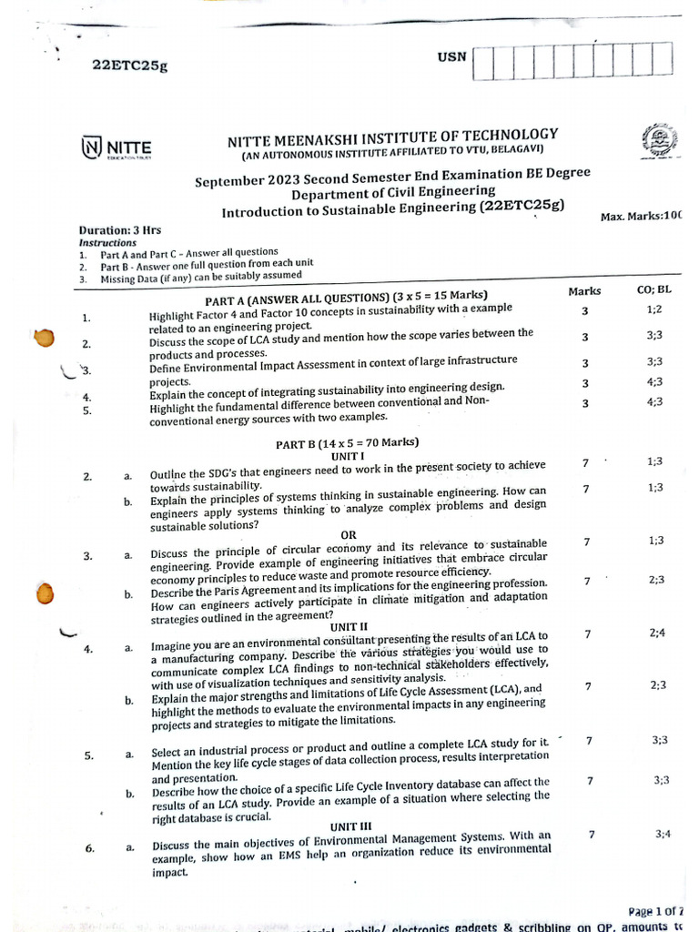 SEE - QP - 2022-23-Even Sem | PDF