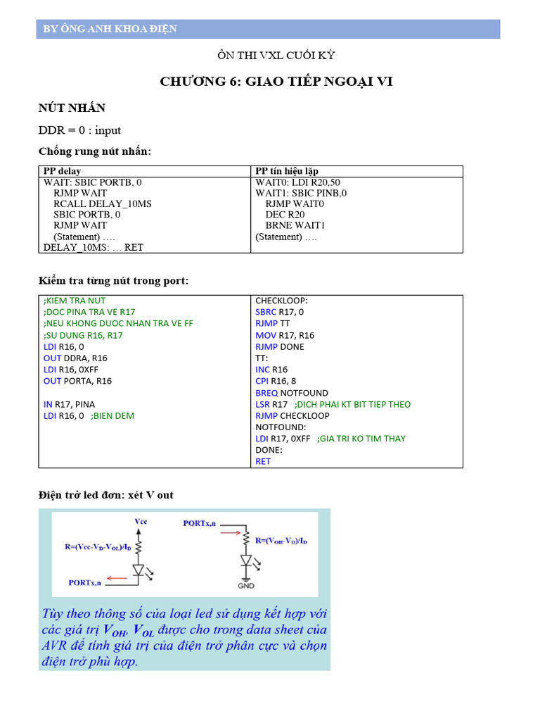ÔN THI VXL CUỐI KỲ | PDF