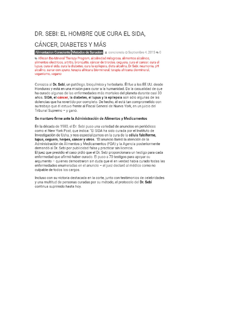 Recetas Doctor Sebi | PDF | Salud y bienestar