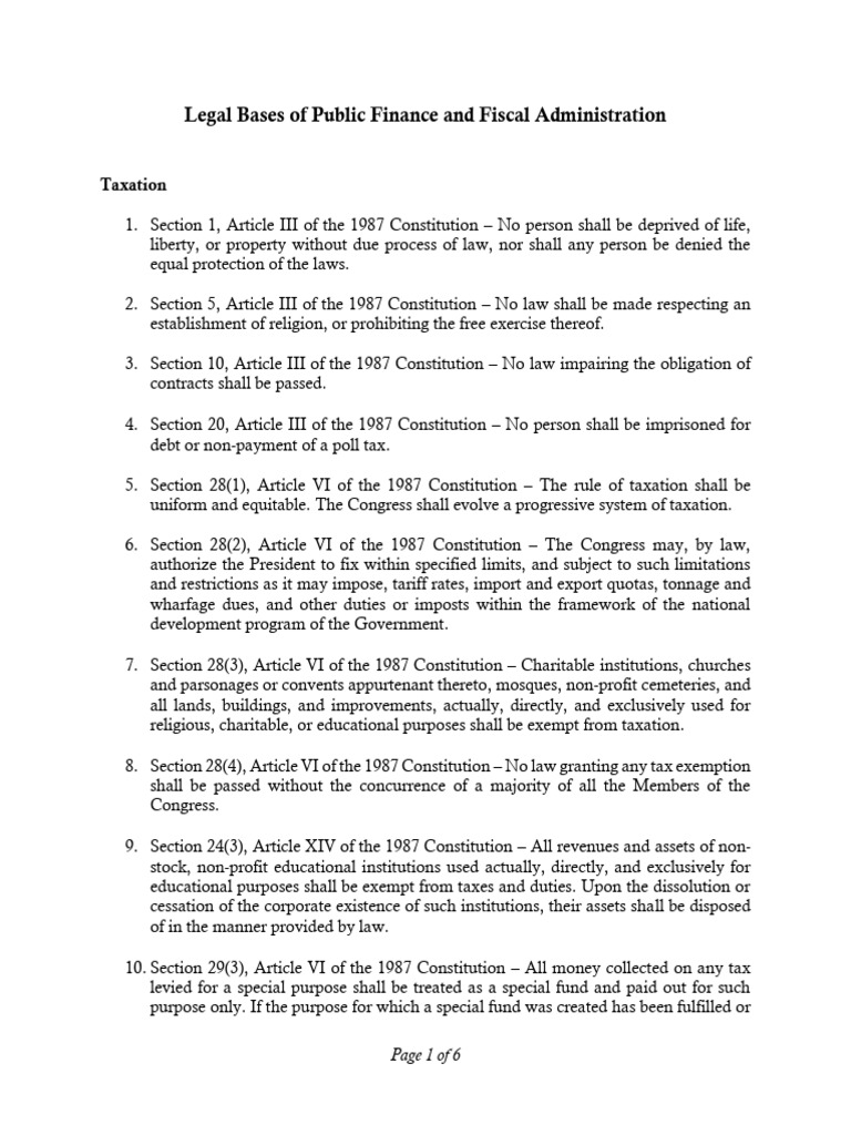 Legal Bases | PDF | Taxes | Appropriation Bill