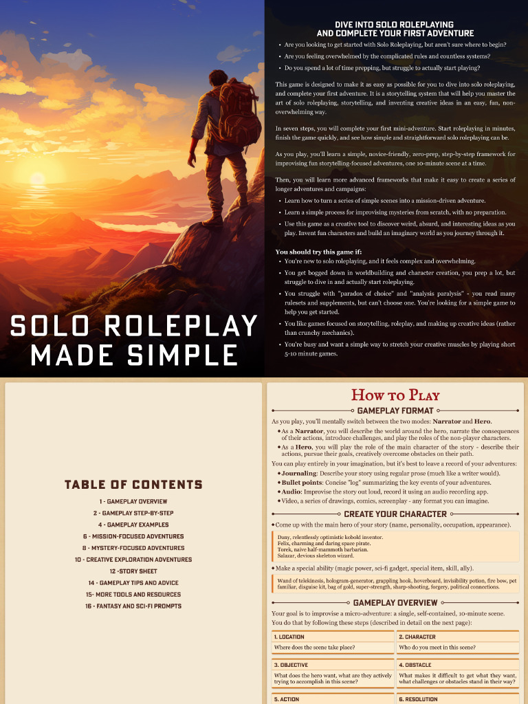 Solo Roleplay Made Simple | PDF
