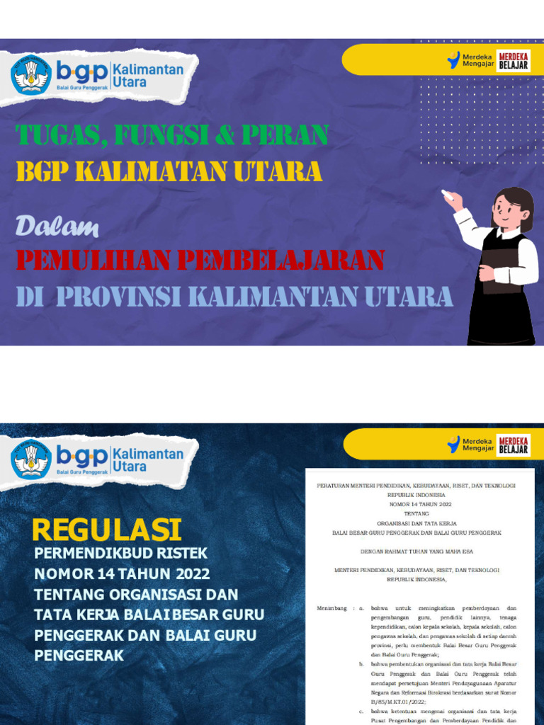 Tugas, Fungsi Dan Peran BGP Kaltara Dalam Pemulihan Pembelajaran Di ...