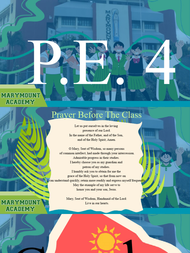 PE 4 First Lesson | PDF | Physical Education | Mary, Mother Of Jesus