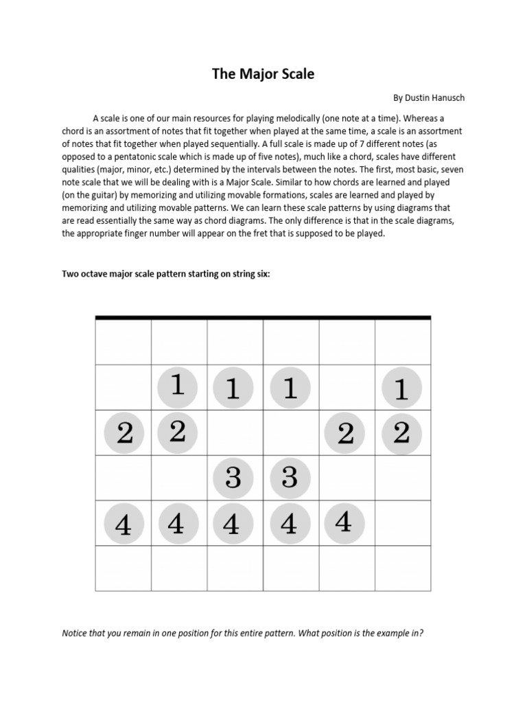 Understanding the Major Scale Basics | PDF | Language Arts & Discipline ...