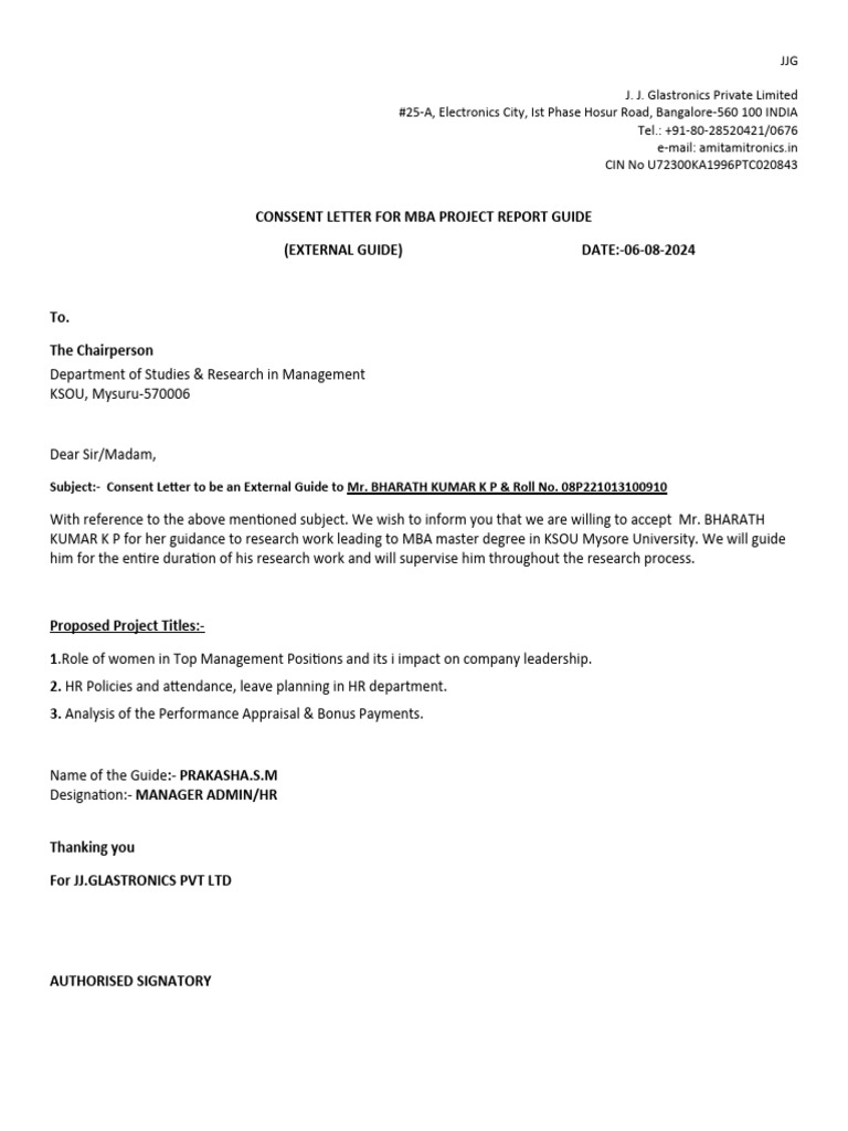 Mba Project Report | PDF