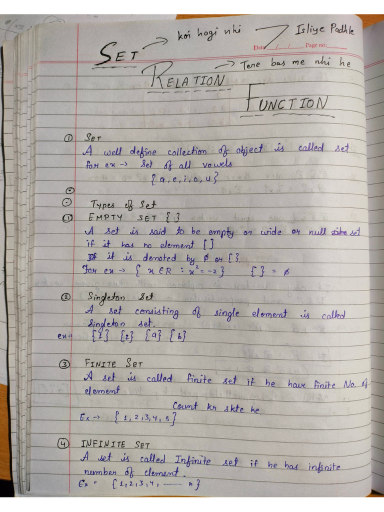 Set Relation and Functions | PDF