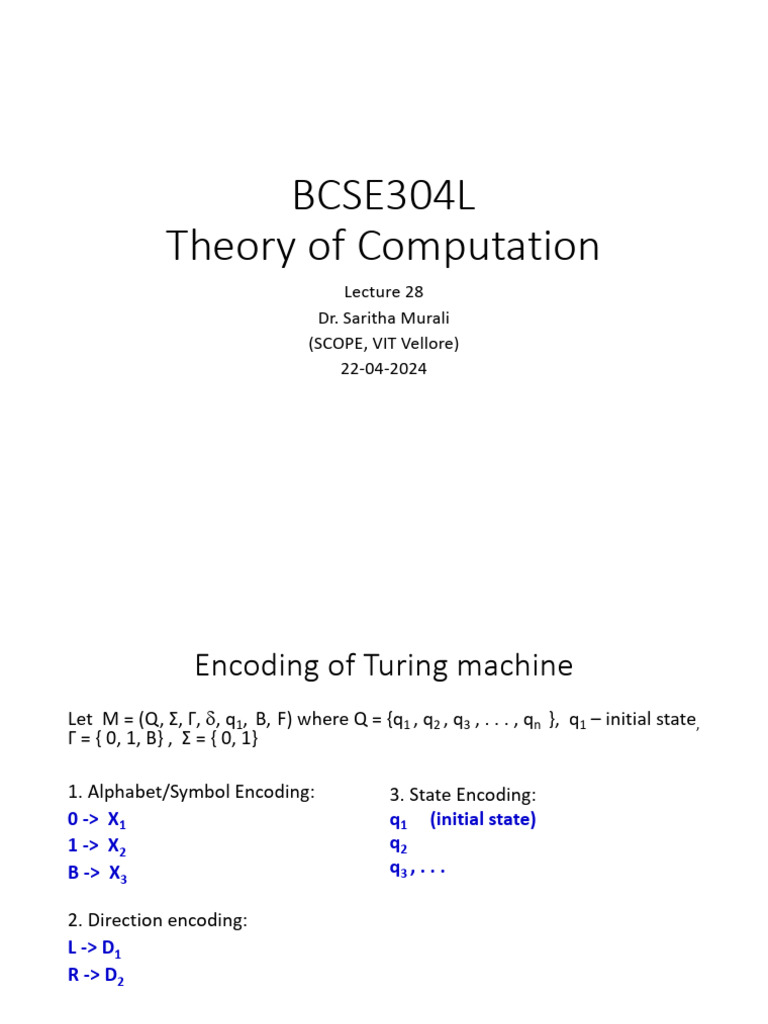 36-TM Encoding, Universal TM-22-04-2024 | PDF | Applied Mathematics | Computer Programming