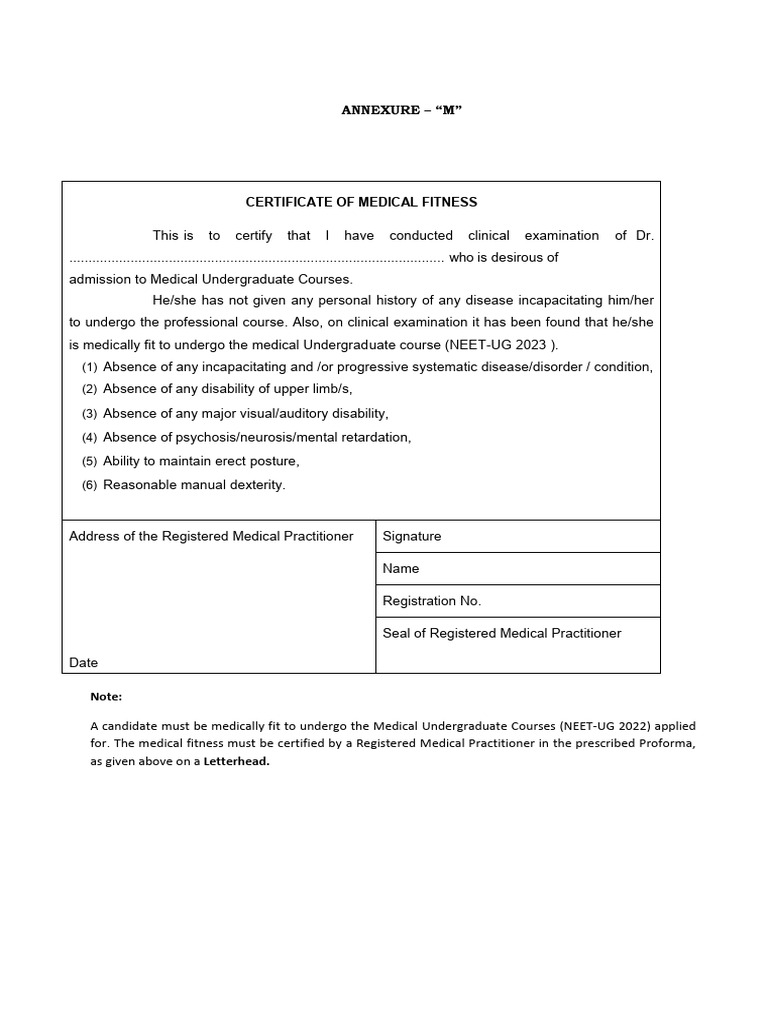 Medical certificates | PDF