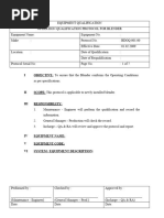 Operational Qualification For Vibro Sifter 30 | PDF