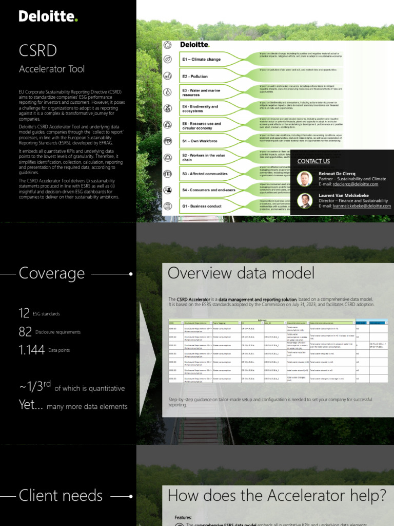 Be CSRD Accelerator Brochure | PDF | Business | Economies