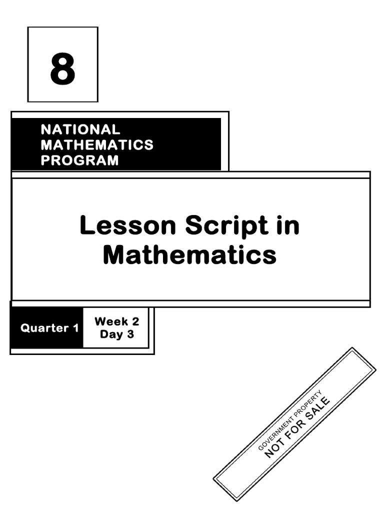 2024-LS-G8-NMP Mathematics Q1 W2 D3 | PDF | Mode (Statistics) | Copyright
