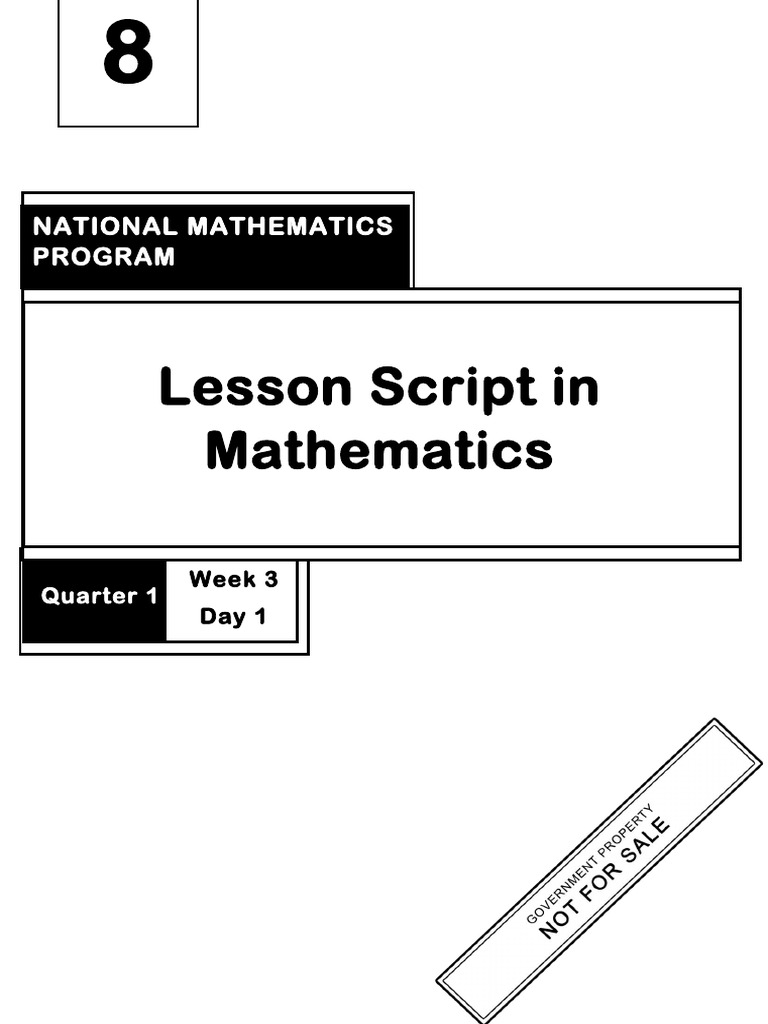 NMP Grade 8 2024-LS-G8-NMP - Mathematics - Q1 - W3 - D1 | PDF | Algebra ...