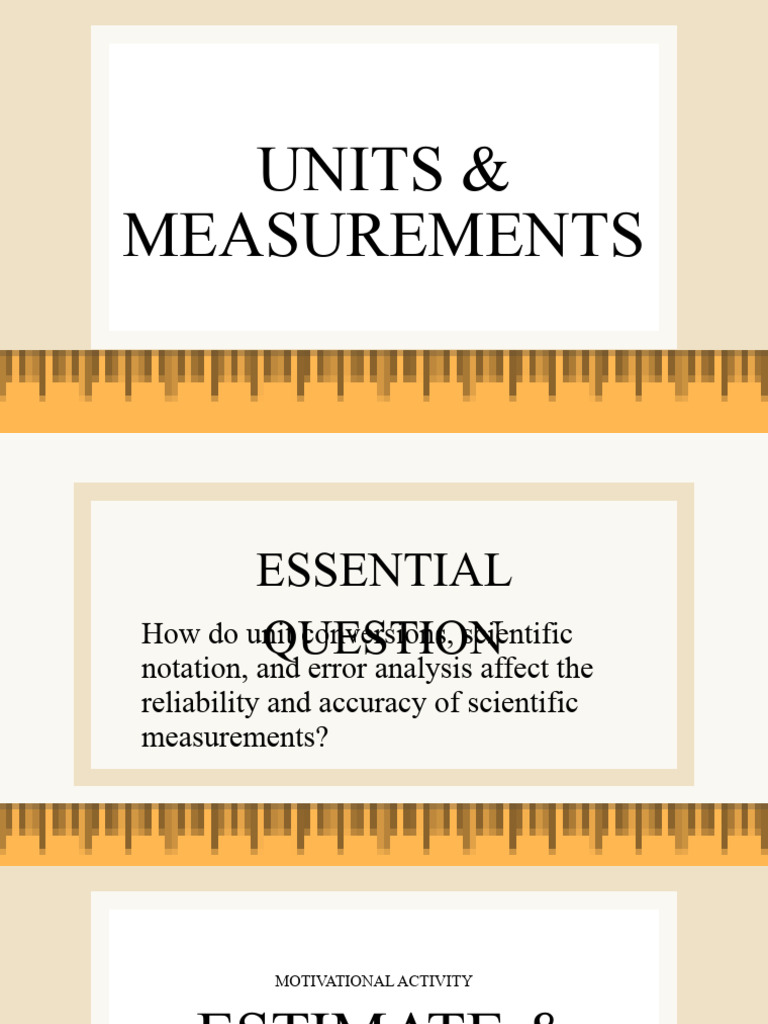 General Physics 1 - Lesson 1 - Units of Measurement | PDF ...