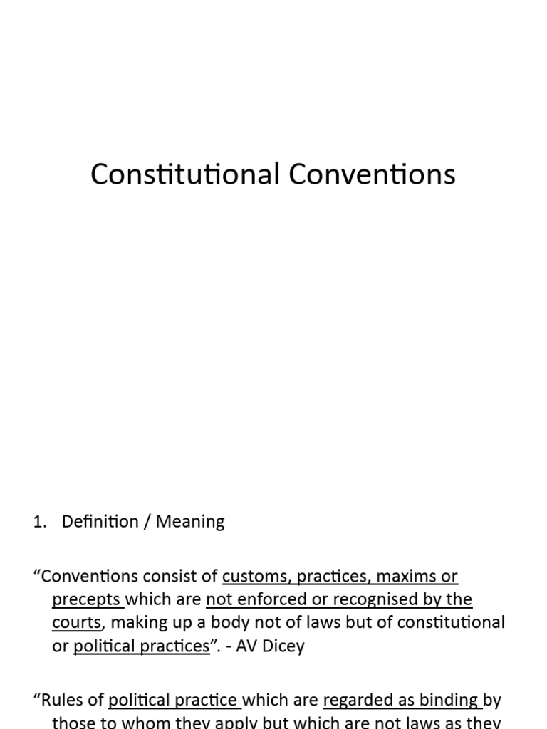 Constitutional Conventions | PDF | Royal Assent | Public Law