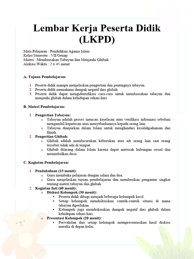 Tabayun dan Ghibah dalam Kehidupan Sehari-hari | PDF | Karier ...