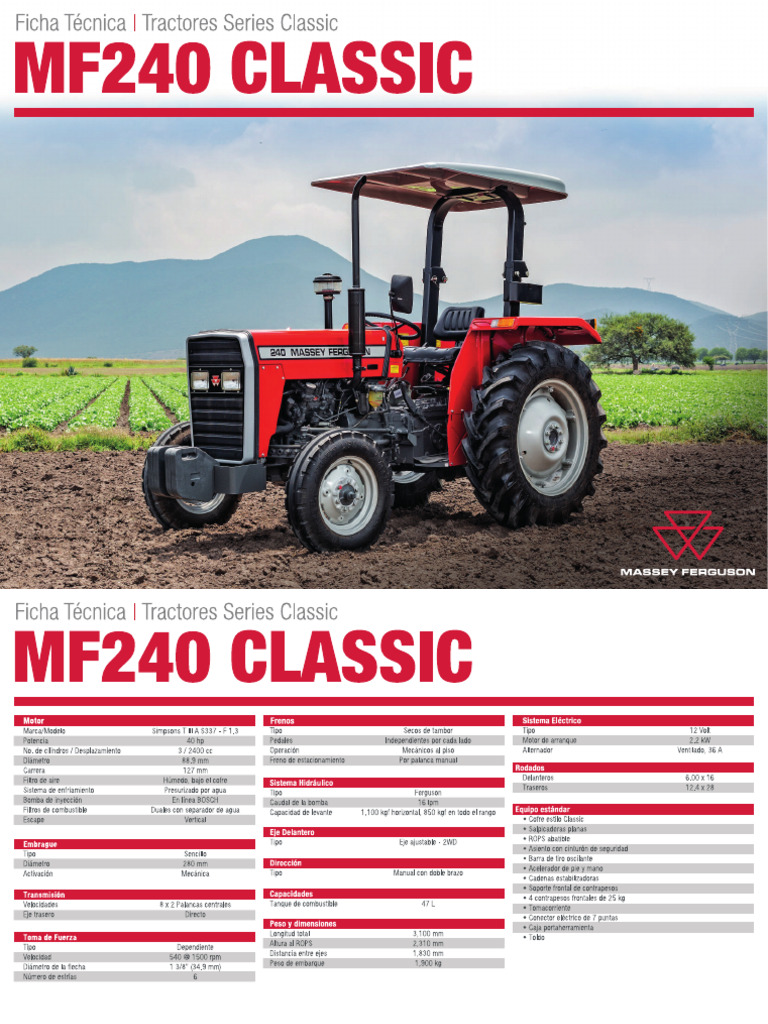 Fichatecnica mf240 | PDF