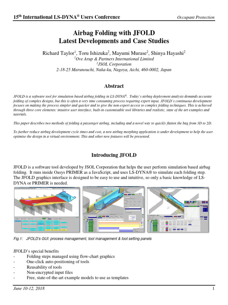 Airbag Folding With Jfold Latest Developments and Case Studies | PDF ...