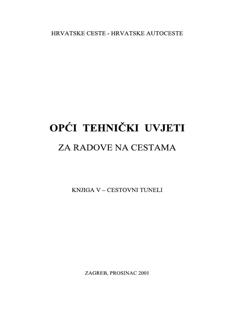 OTU - Cestovni Tuneli | PDF