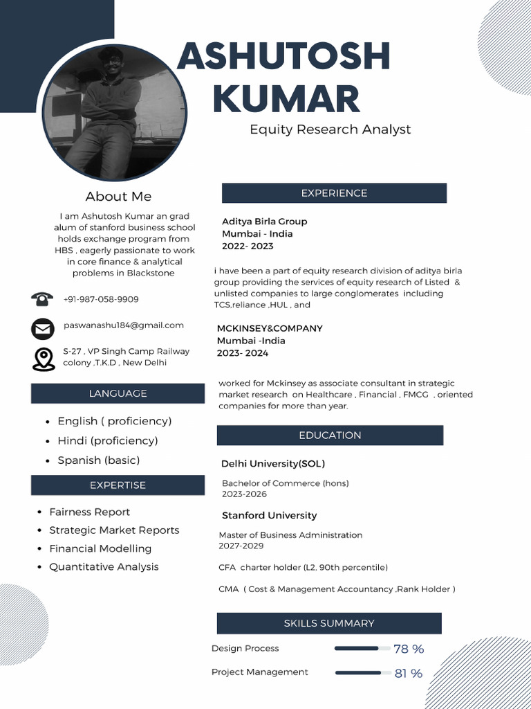 Blue Professional Modern CV Resume (2) | PDF