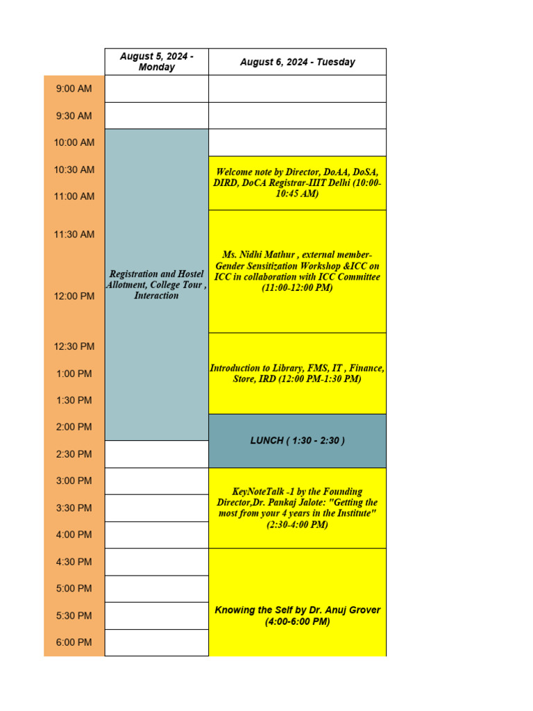 Tentative Schedule For Display | PDF | Art | Science & Mathematics