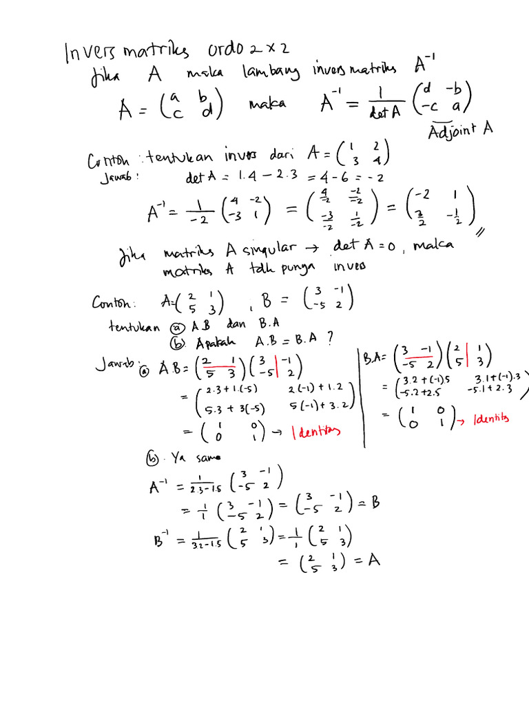 Invers Matriks | PDF