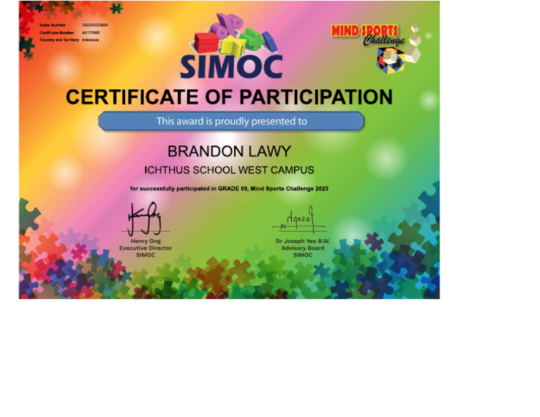 SIMOC MS certificate | PDF