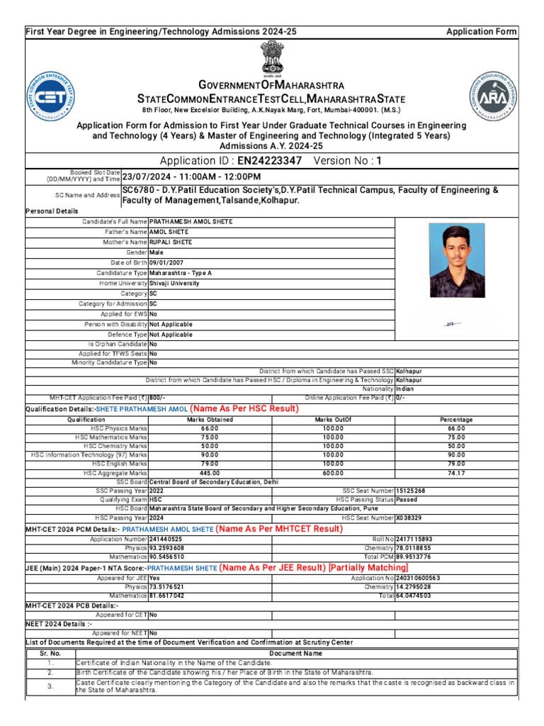 State Common Entrance Test Cell, Government of Maharashtra __.. (1 ...