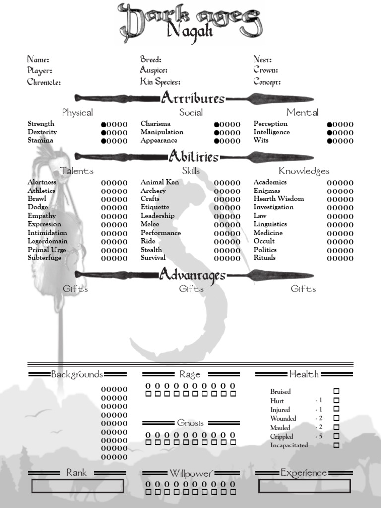 DAWerewolf4-Page Nagah Editable | PDF