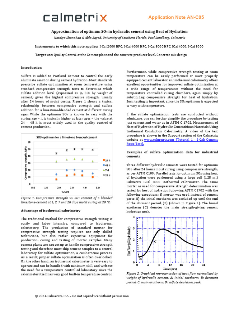 Optimizing SO3 in Cement with Calorimetry | PDF | Cement | Concrete