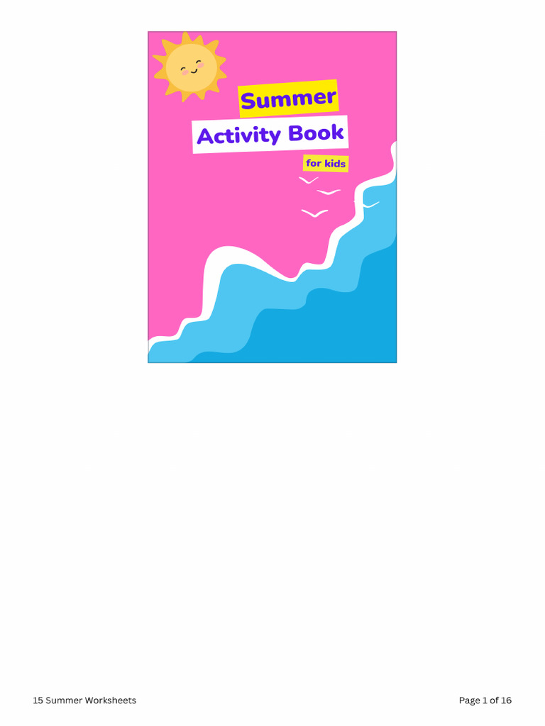 15 Summer Worksheets | PDF