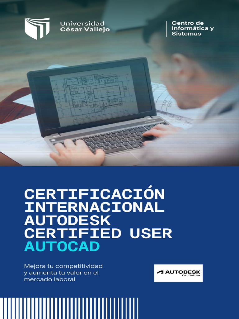 Brochure Certificacion Autodesk Autocad User Pdf Cad Automático