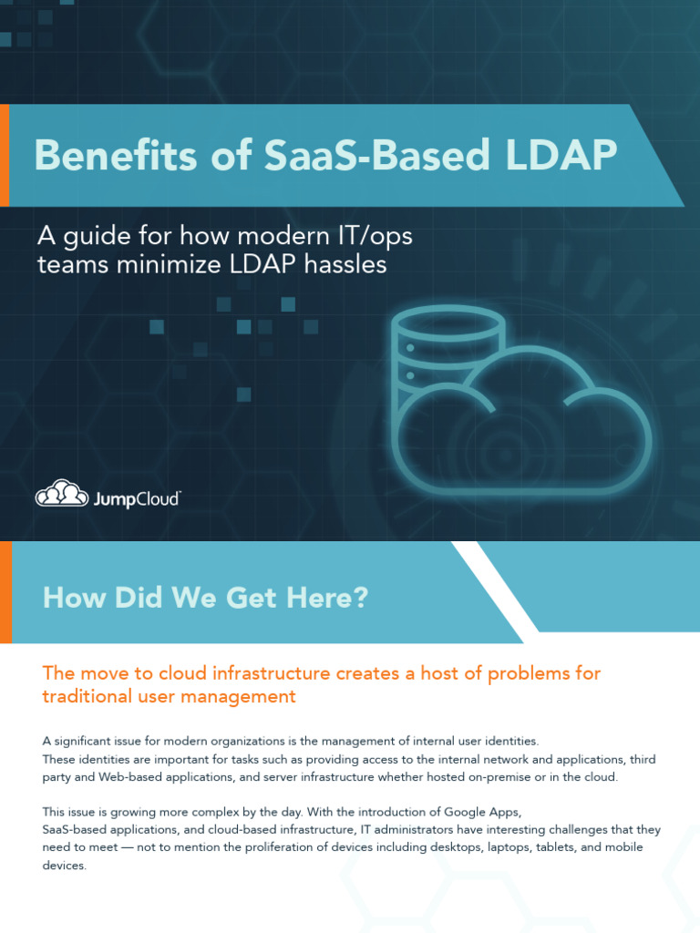 Eguide SaaS Based LDAP Jumpcloud | PDF | Cloud Computing | Secure Shell