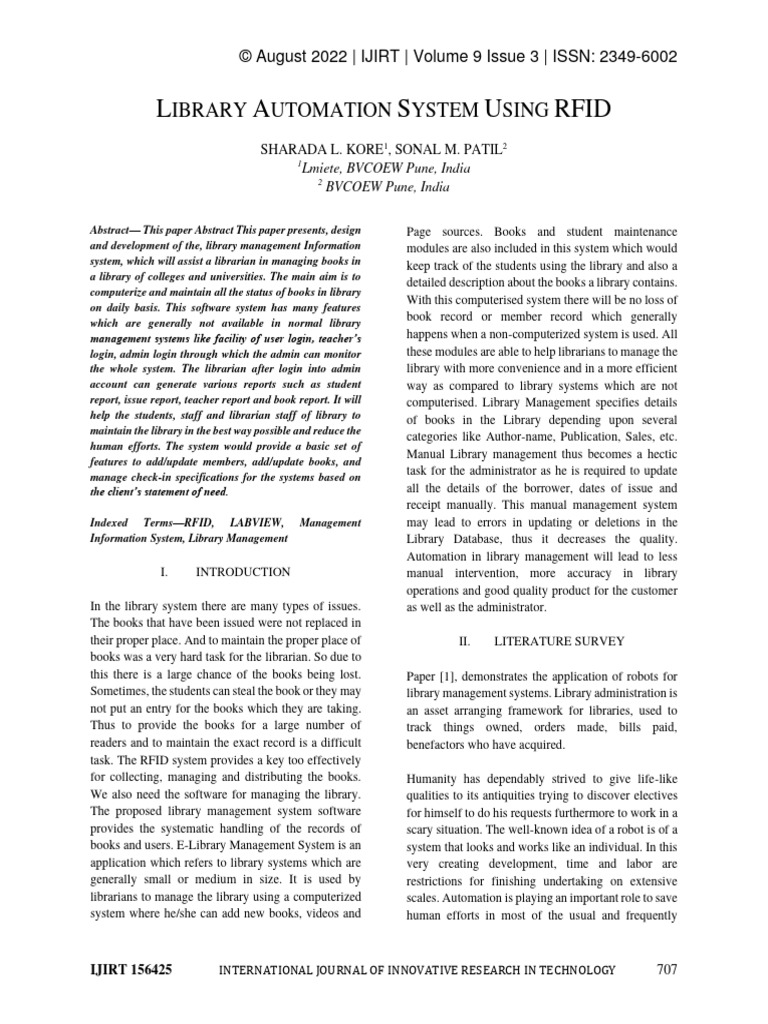 IJIRT156425 PAPERLASfinalcorrectedpaper | PDF | Libraries | Radio ...