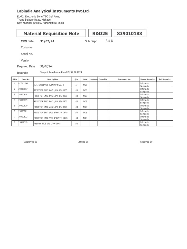 R&D25 839010183 | PDF