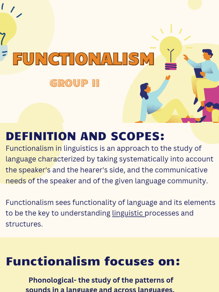 Functionalism | PDF | Linguistics | Semantics Functionalism | PDF | Linguistics | Semantics