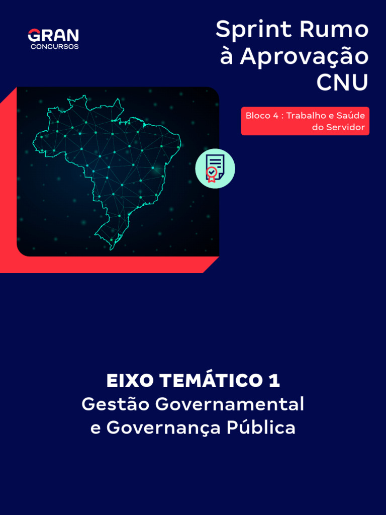 E Book Sprint Rumo A Aprovacao Cnu Bloco 4 Trabalho e Saude Do Servidor ...