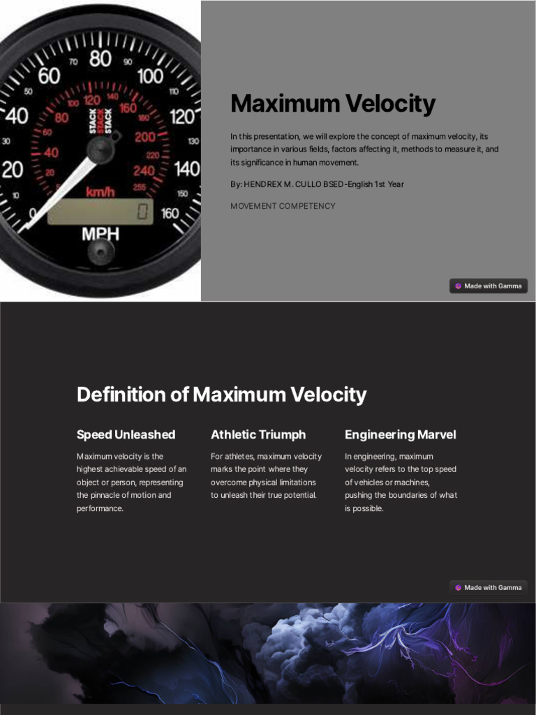 Maximum Velocity | PDF | Velocity | Innovation