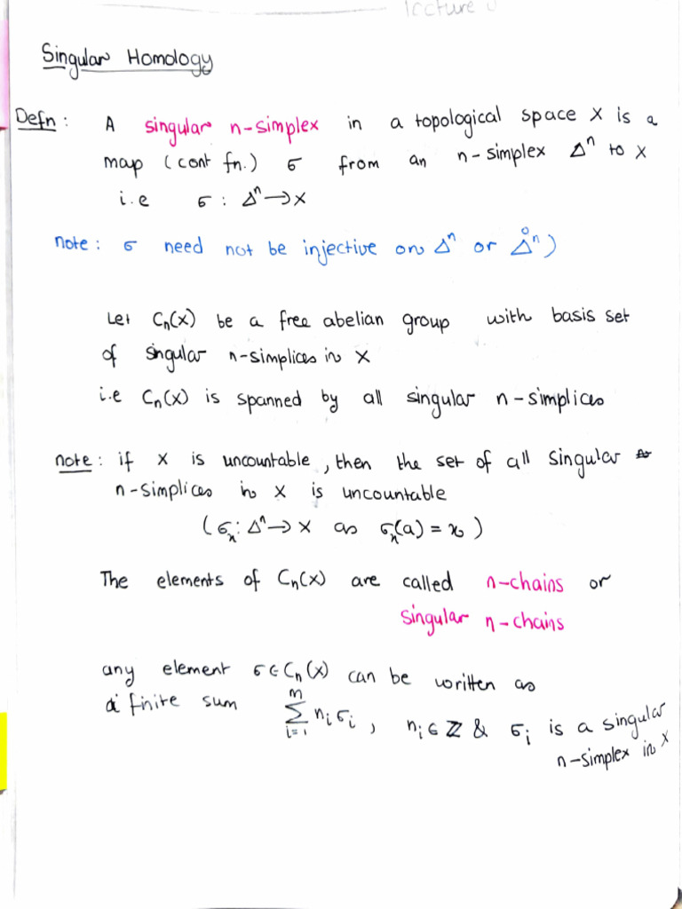 Singular n-Simplices and Homology | PDF | Mathematical Structures | Algebra