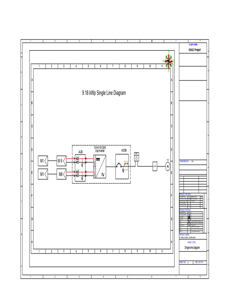 9.18 KWP Single Line Diagram: Ongc Project | PDF | Fuse (Electrical ...