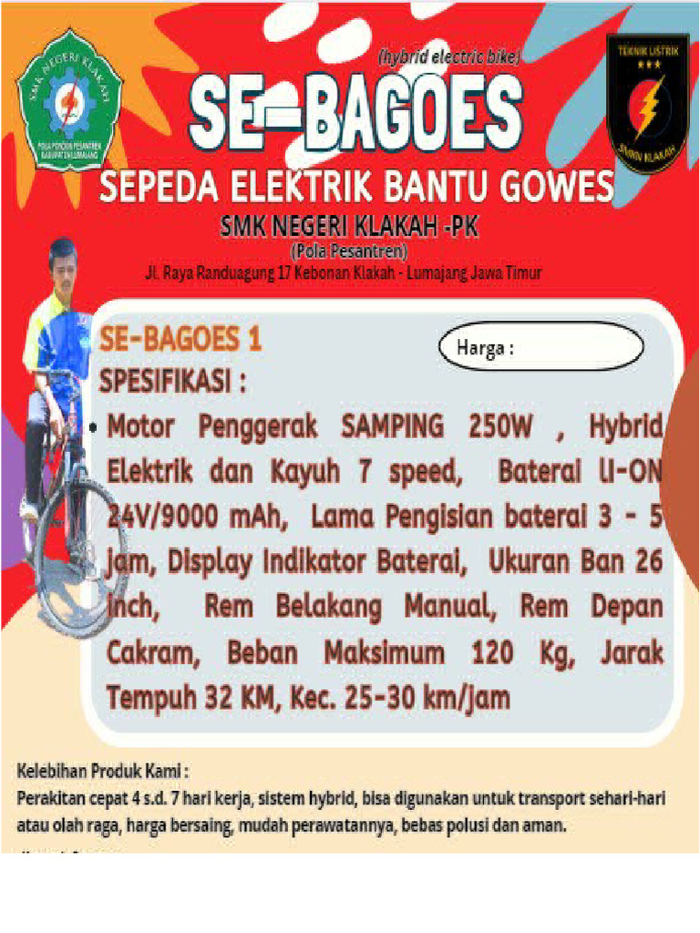 Brosur Sepeda Listrik Pameran Di Sby | PDF