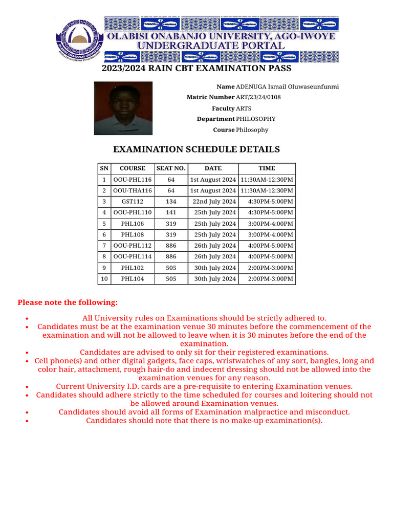 Examination Pass (2) | PDF