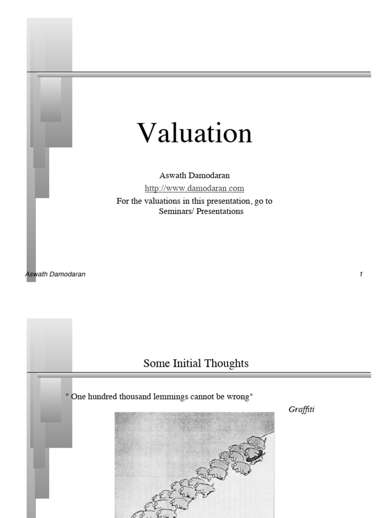 Valuation | PDF | Valuation (Finance) | Financial Risk