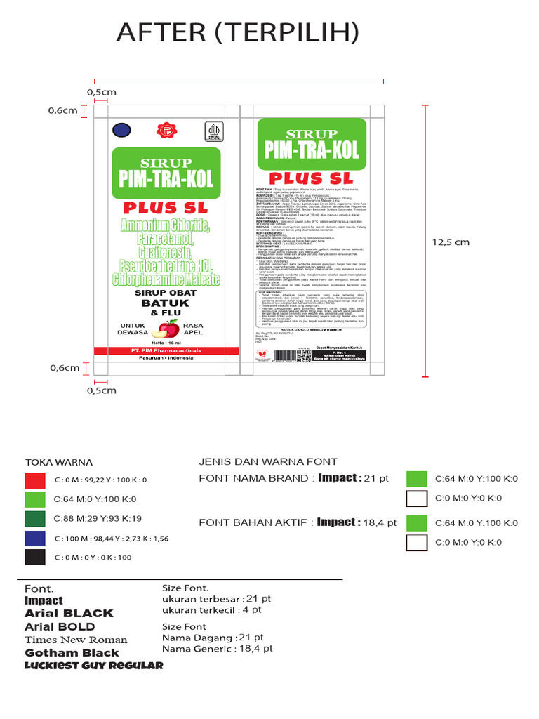 Kandungan Sirup Pimtrakol Rasa Apel | PDF