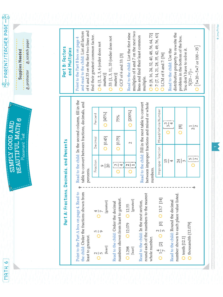 Placement Test - Level 6 | PDF