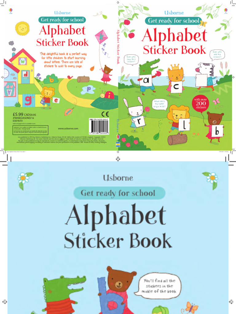 Usborne Get Ready For School - Alphabet Sticker Book | PDF