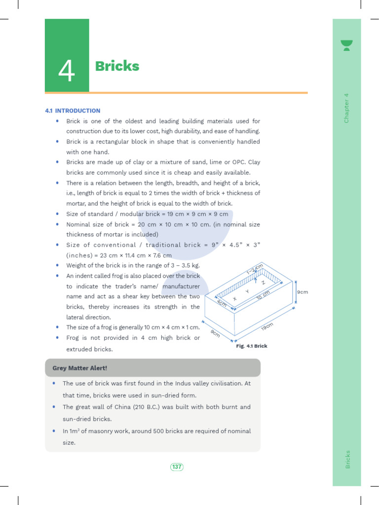 BMC (CH-4 Bricks) | PDF | Brick | Lime (Material)